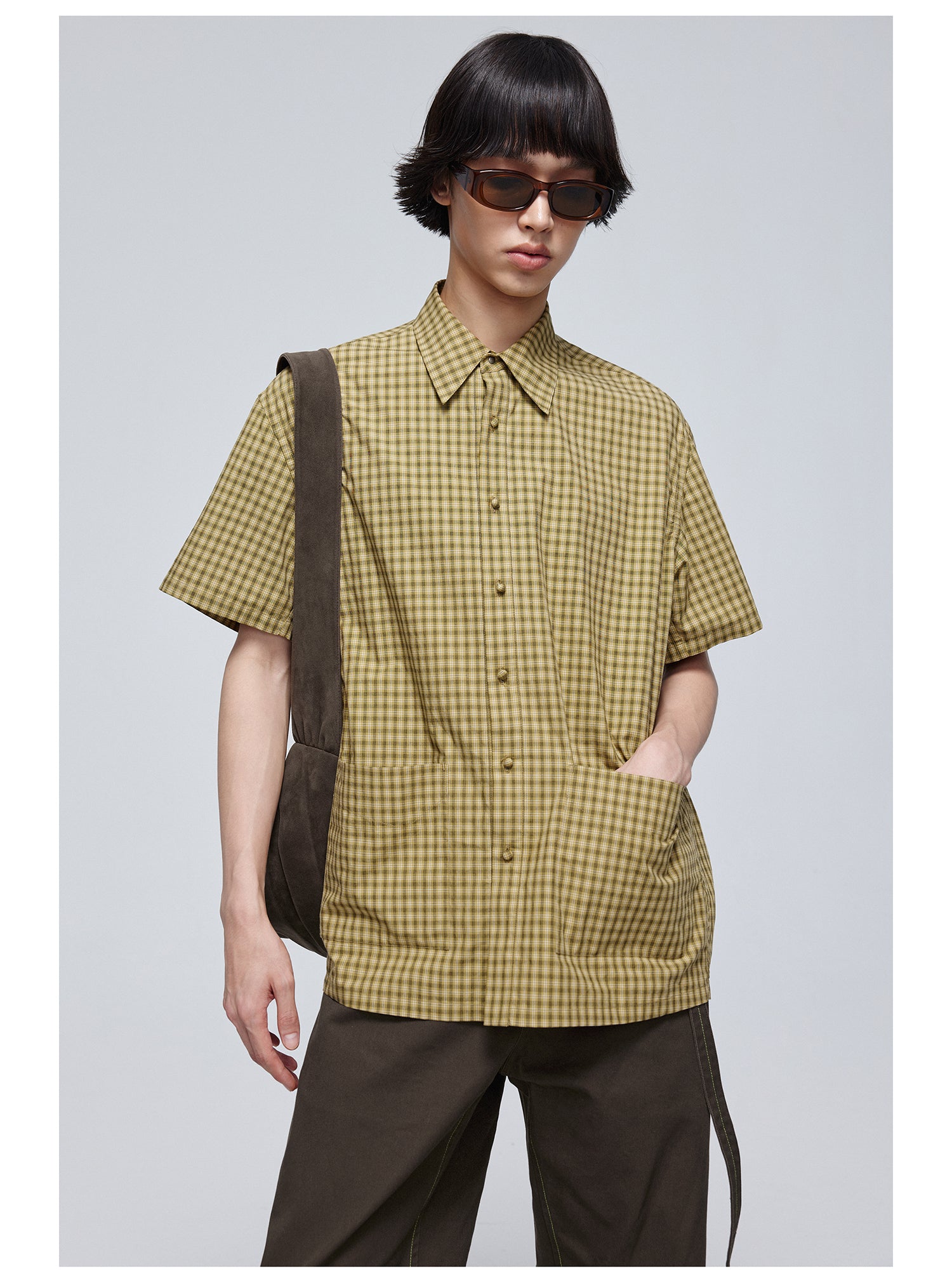 Checkered Walnut Button Shirt – ULTIMUS