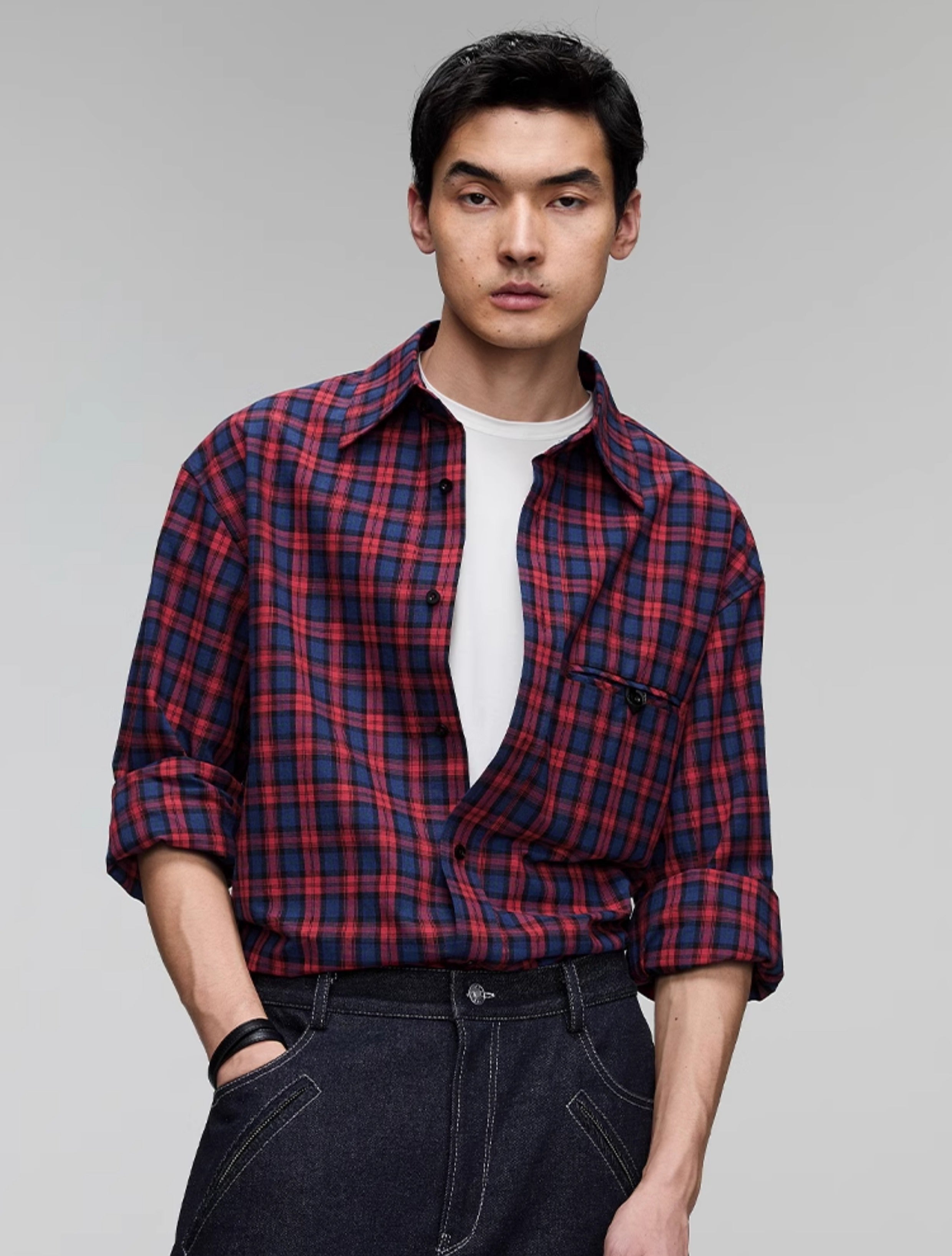 Plaid double pocket shirt – ULTIMUS