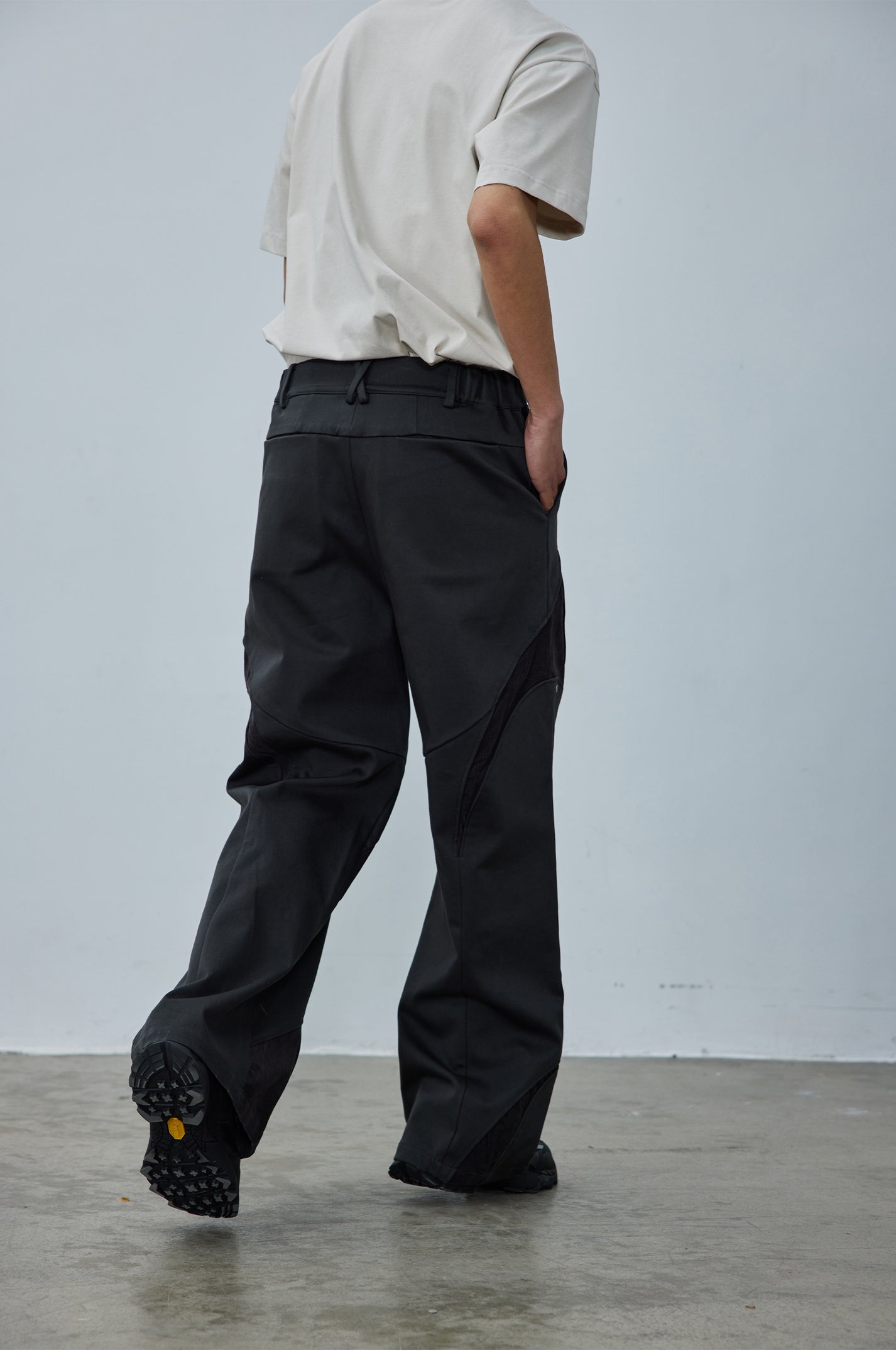 Patchwork structure straight casual pants – ULTIMUS
