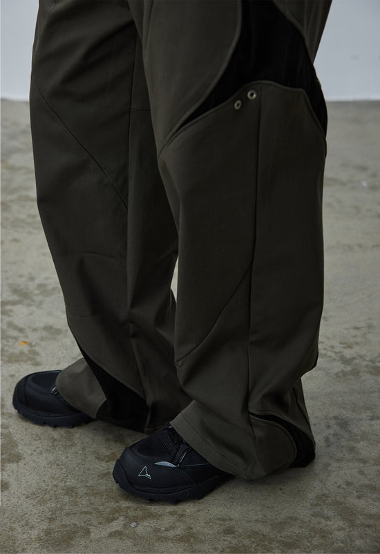 Patchwork structure straight casual pants – ULTIMUS