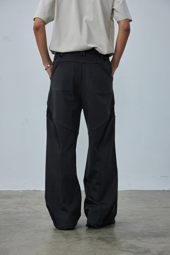 Patchwork structure straight casual pants – ULTIMUS