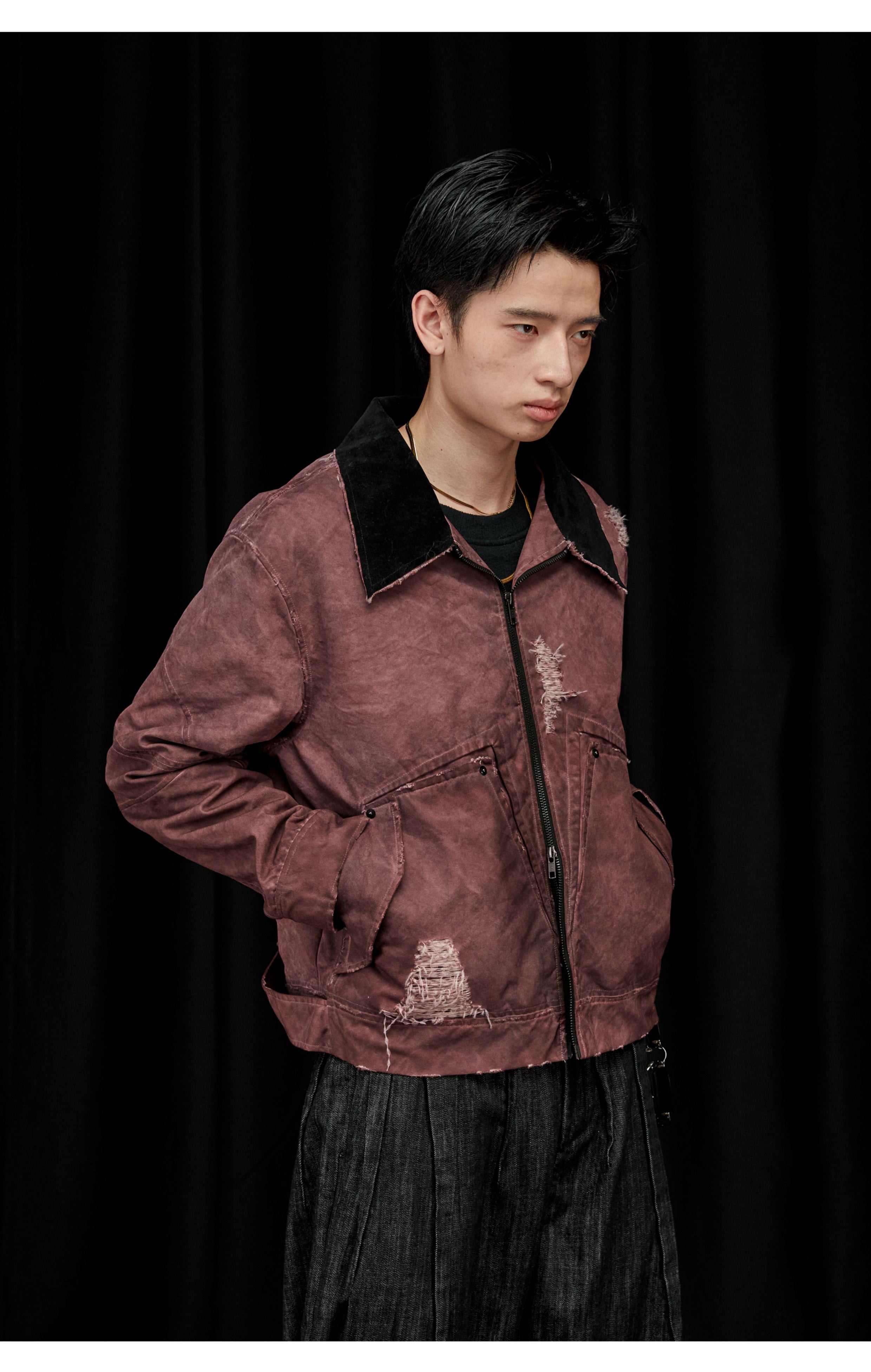 Color Washed Damaged Jacket – ULTIMUS