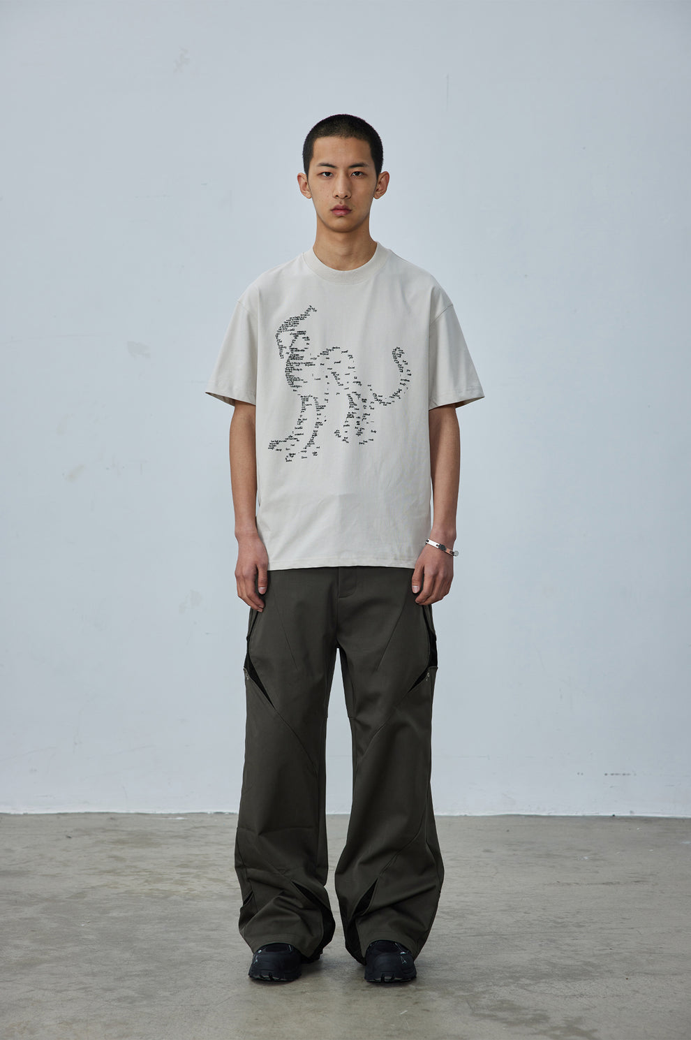 Patchwork structure straight casual pants – ULTIMUS