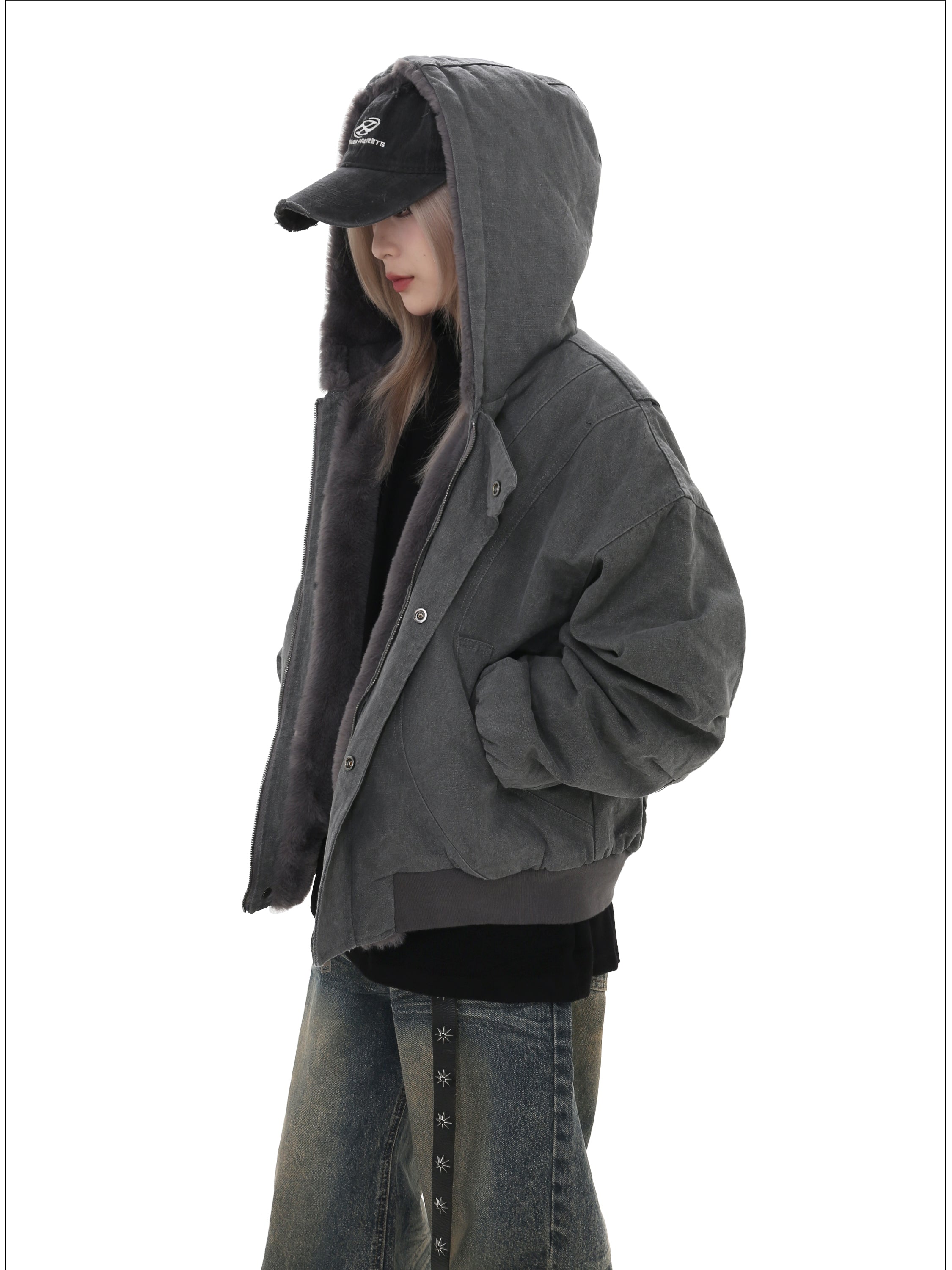 Heavyweight Hooded Velvet Denim Jacket – ULTIMUS